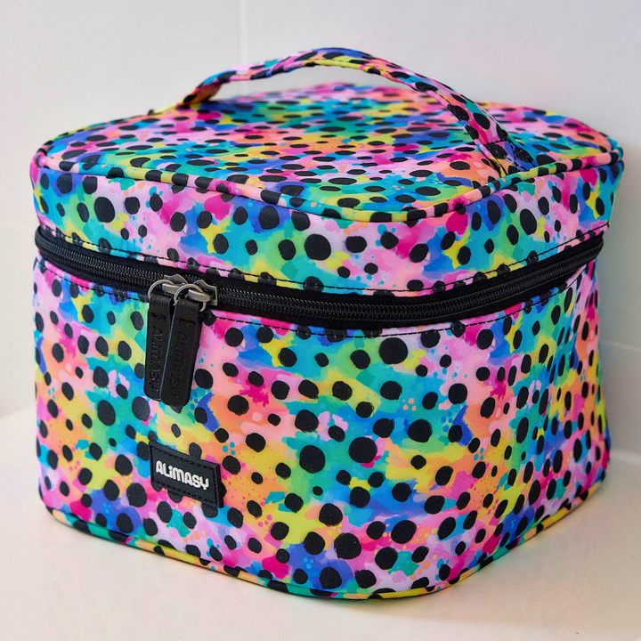 Vanity Case Rainbow Cheetah| Ladies's Makeup & Cosmetic Storage Case – Alimasy